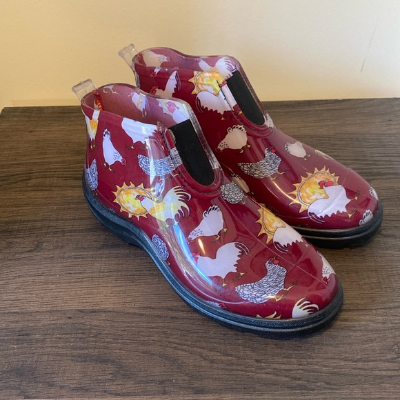 Sloggers | Shoes | Sloggers Womens 9 Low Rise Work Boots Red Chicken ...